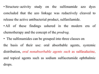 Sulphonamides- Anti bacterial- Medicinal Chemistry-Pharmacy | PDF