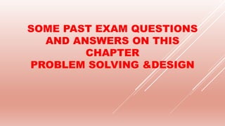 2.1.1 PROBLEM SOLVING & DESIGN | PPTX