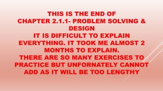 2.1.1 PROBLEM SOLVING & DESIGN | PPTX