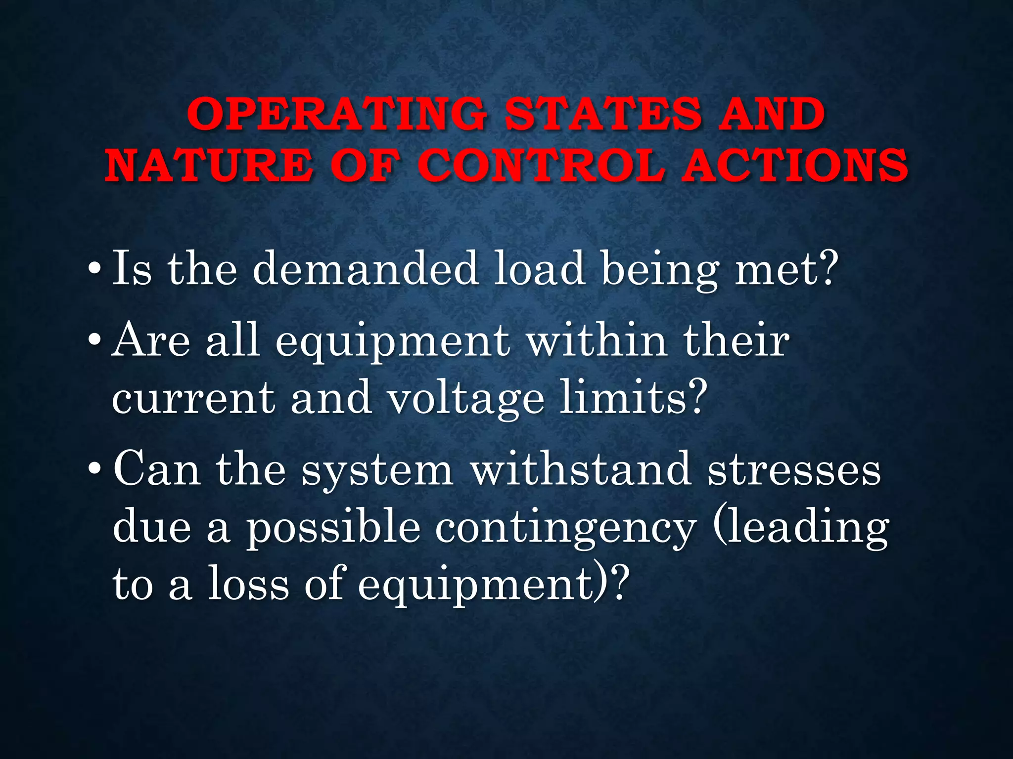 Power System Control | PPTX