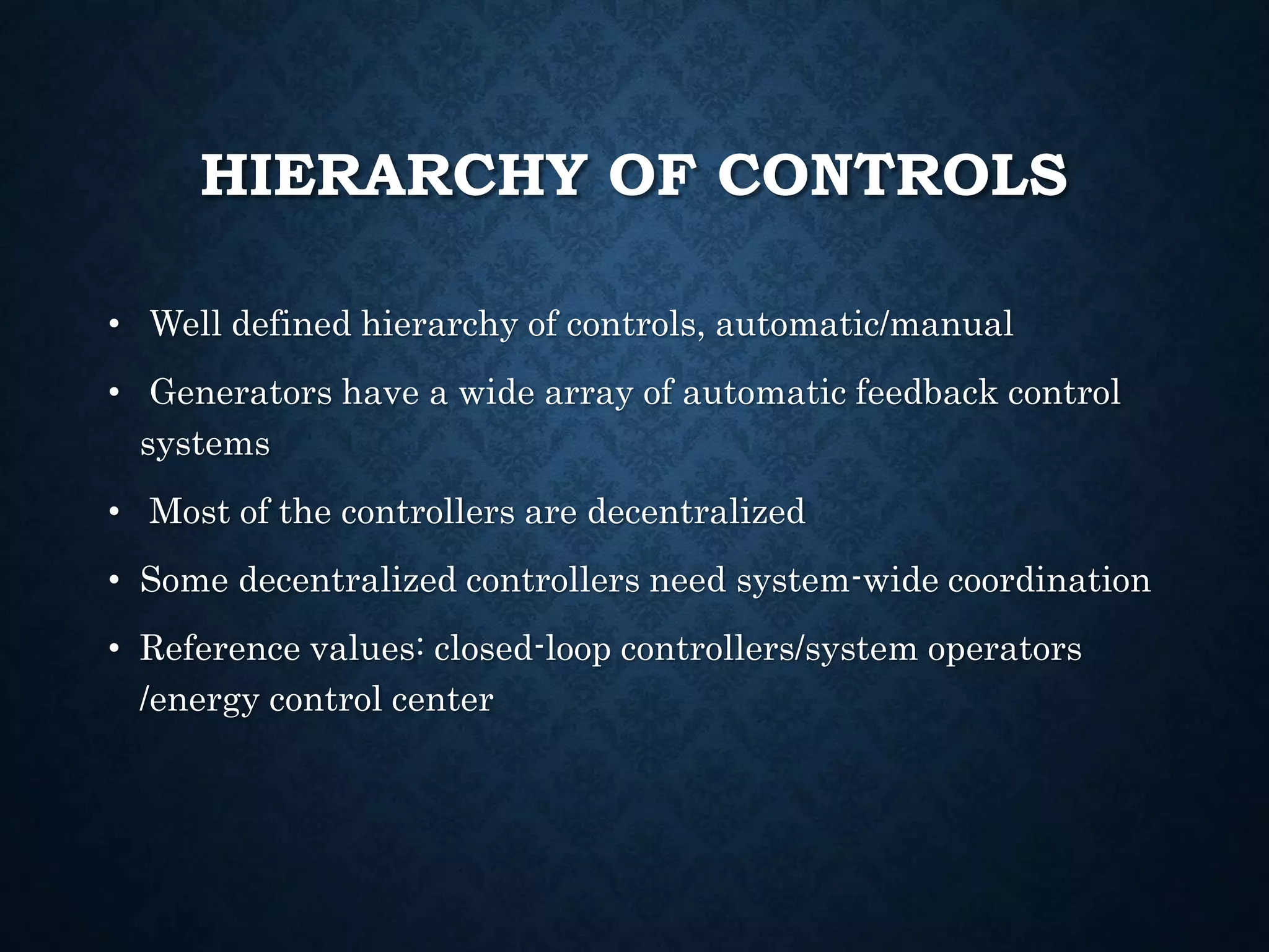 Power System Control | PPTX