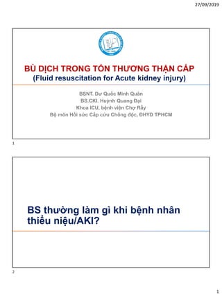 Bù dịch trong tổn thương thận cấp | PDF