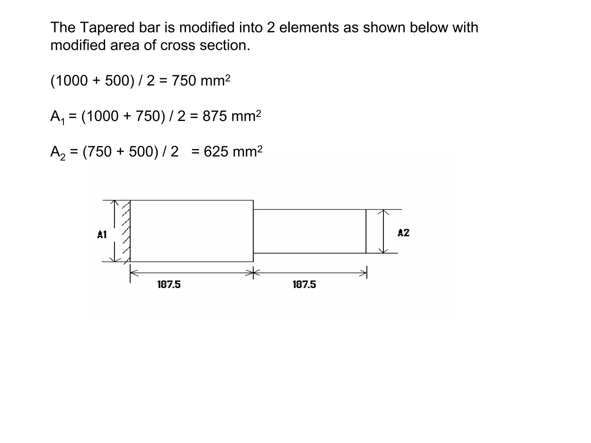 2. 1 D bar element with tapered cross section | PPT