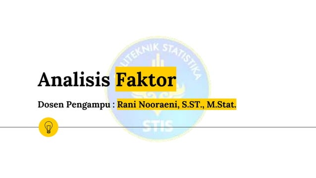 Analisis Faktor (1) | PPTX