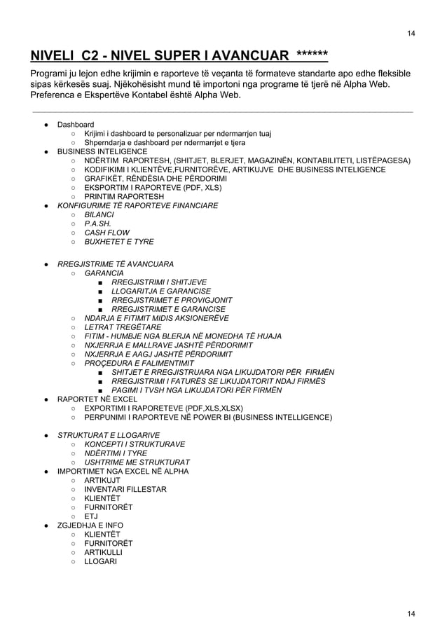 PROGRAMI PER ALPHA WEB | PDF