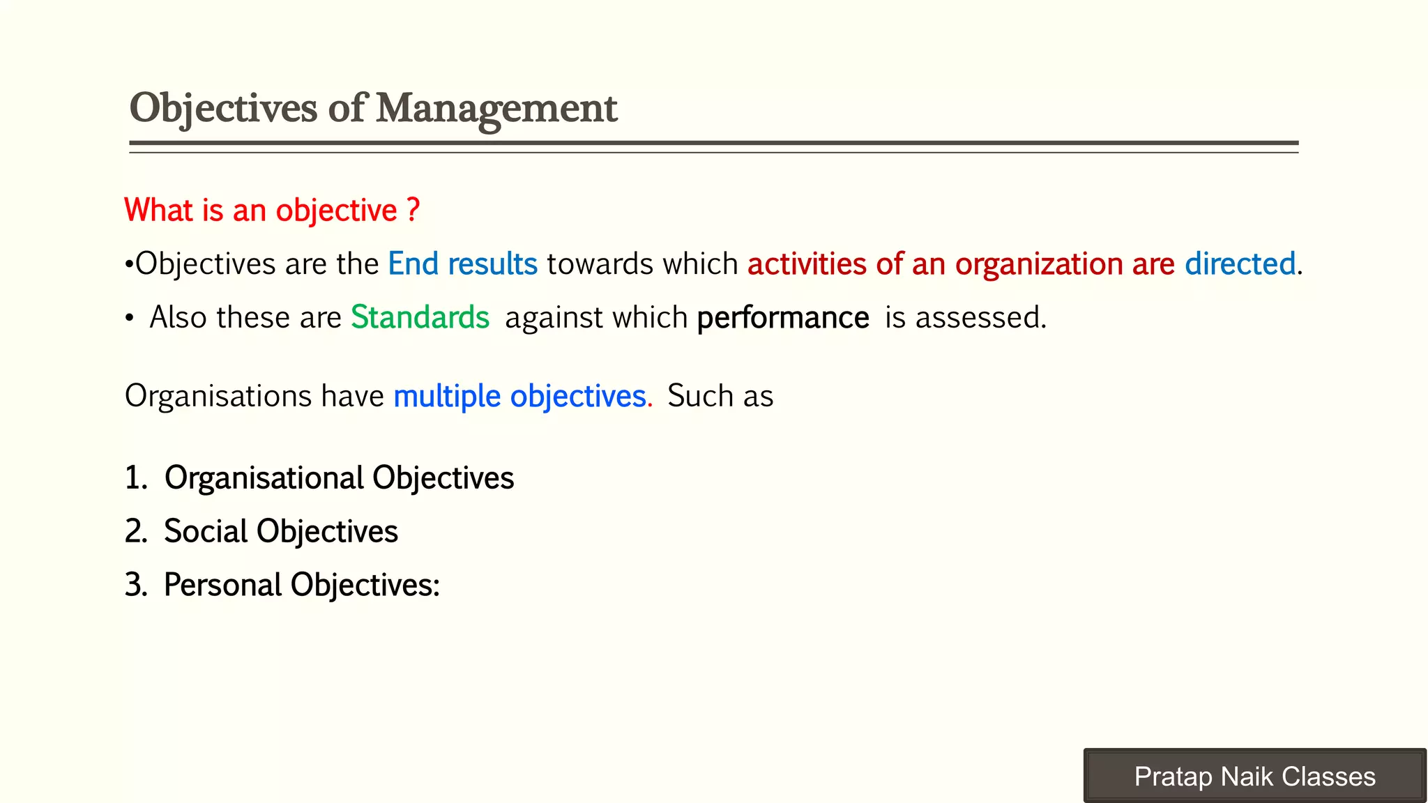 Objectives of Management : XII Business Studies | PPT