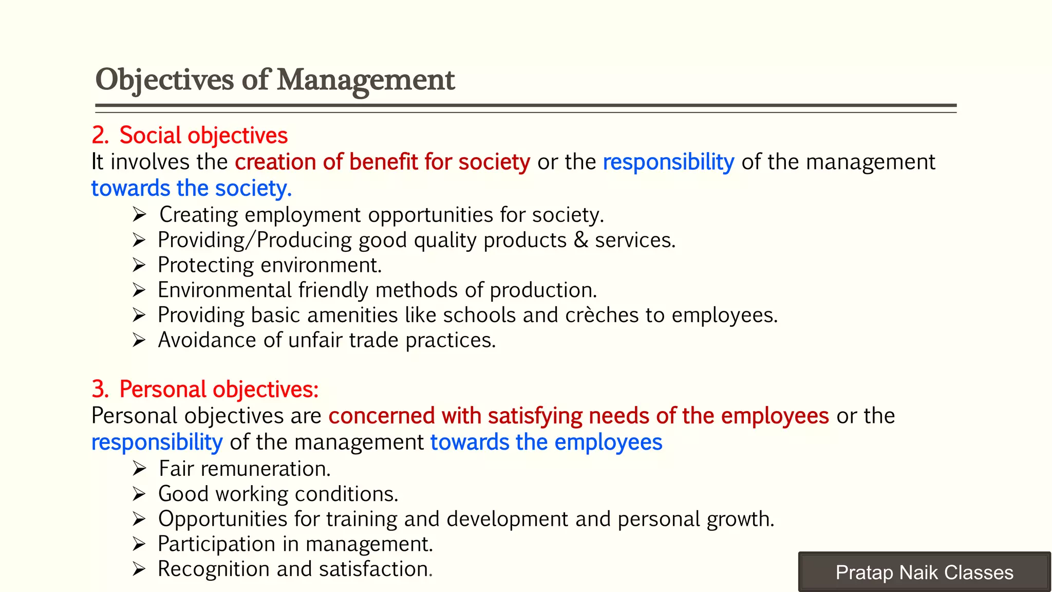 Objectives of Management : XII Business Studies | PPT