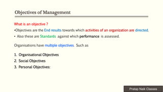 Objectives of Management : XII Business Studies | PPTX