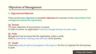 Objectives of Management : XII Business Studies | PPT