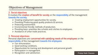 Objectives of Management : XII Business Studies | PPTX