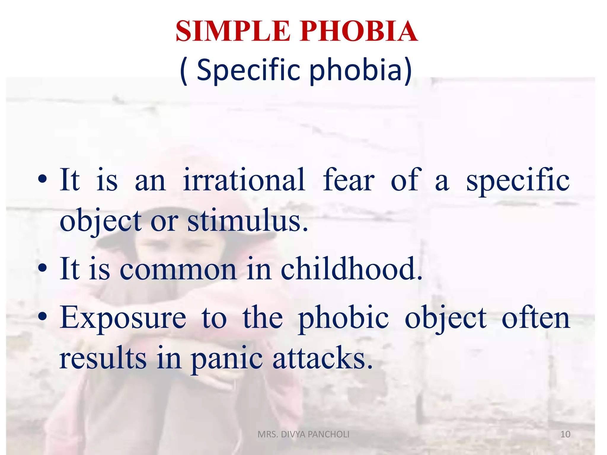 Phobic Anxiety Disorder | PPTX