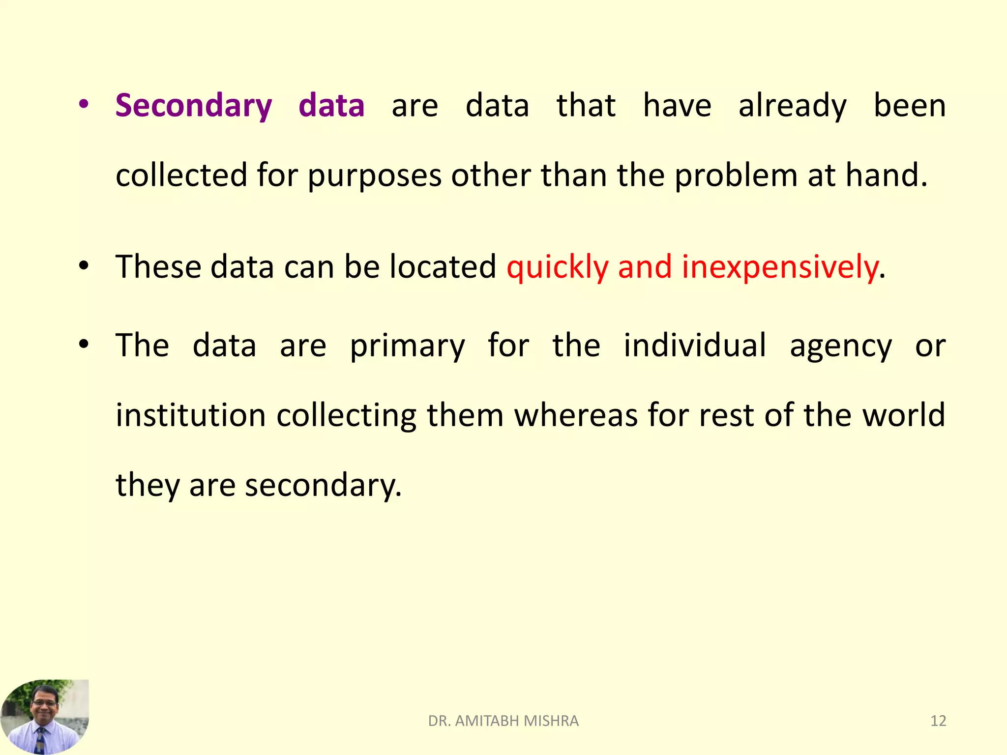Primary & Secondary Data | PDF