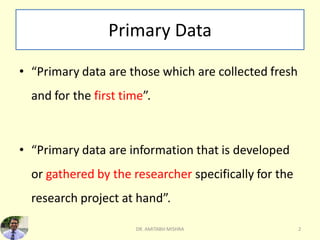 Primary & Secondary Data | PDF