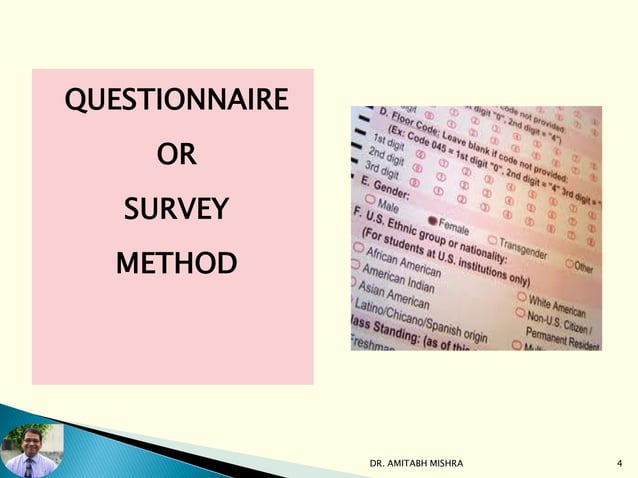 Questionnaire Method of Data Collection | PDF
