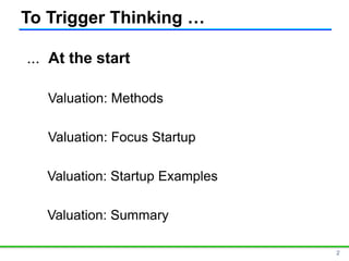Angel investor valuation | PPTX