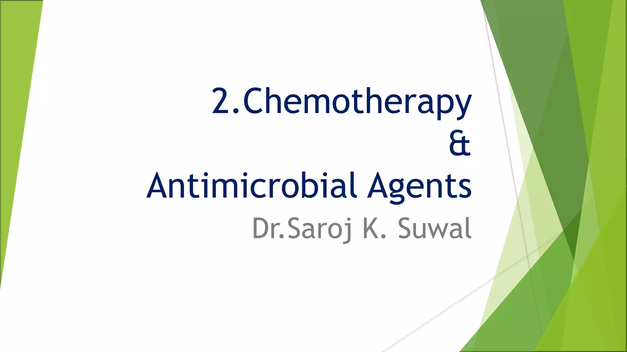 2.1 Chemotherapy and antimicrobial agents | PDF