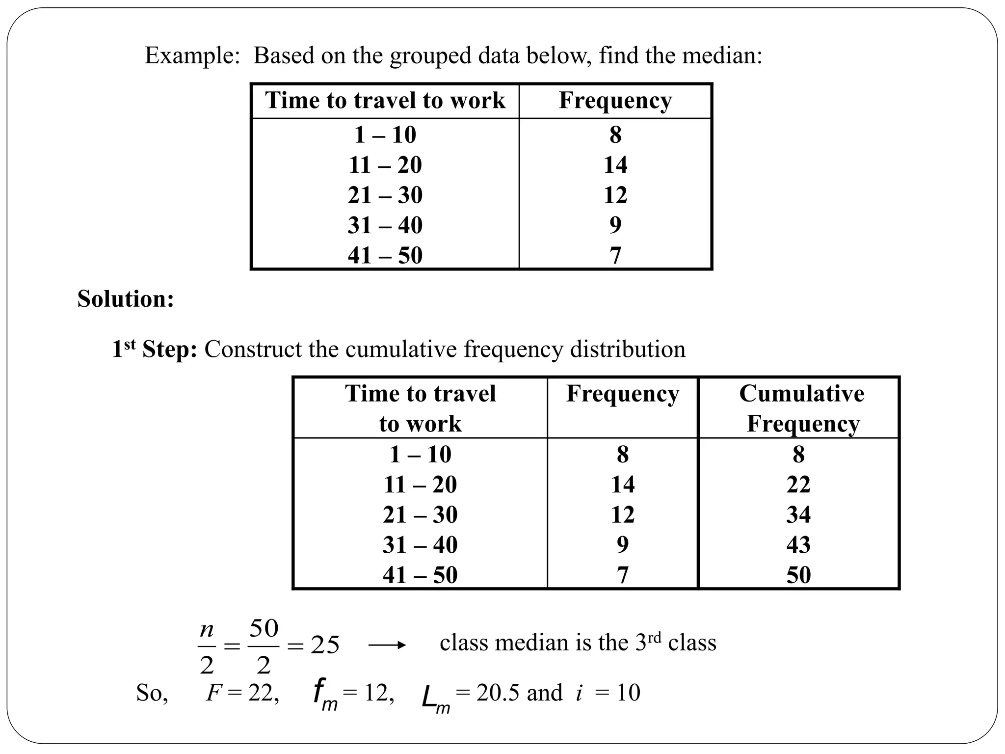 grouped data calcualtions | PPT