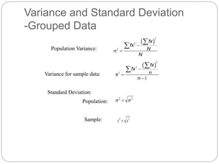 grouped data calcualtions | PPT