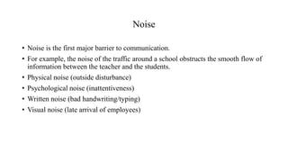 Communication Barriers | PPTX