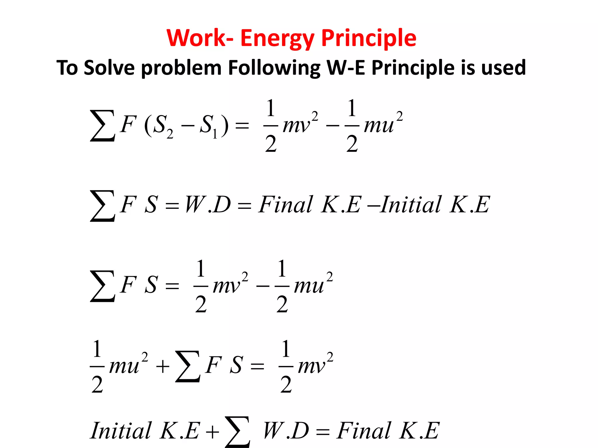 2. work energy principle by ghumare s m | PPTX