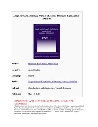 DSM 5 | PDF