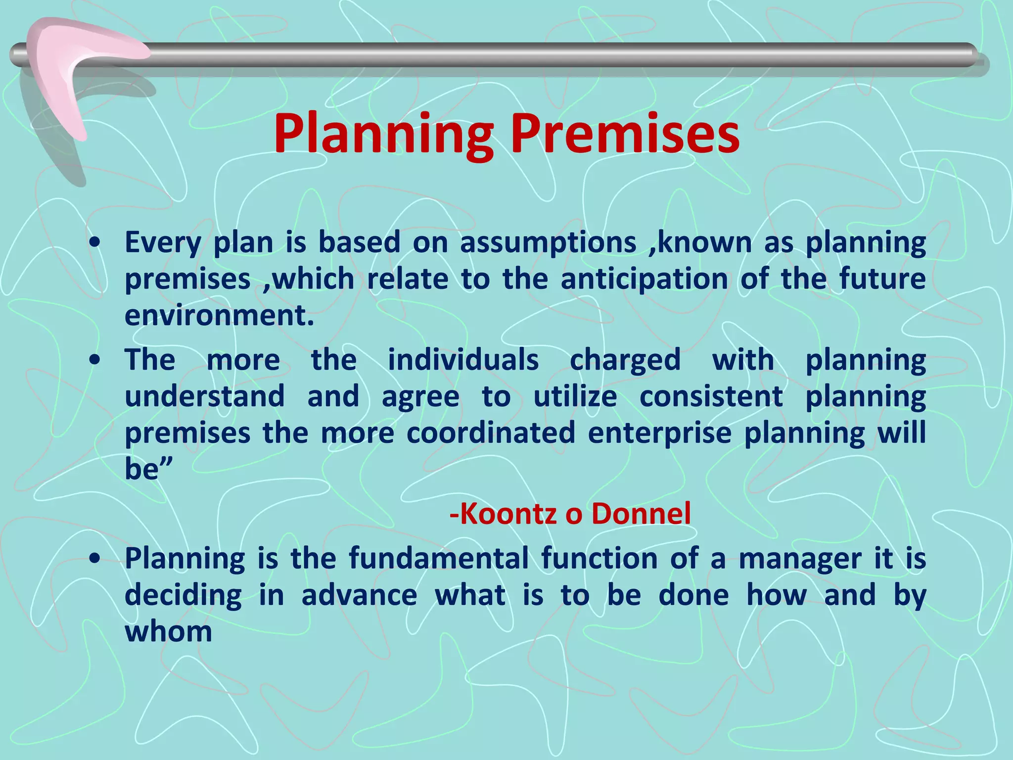 Planning, Nature, Significance, Process of Planning, Types of Planning ...