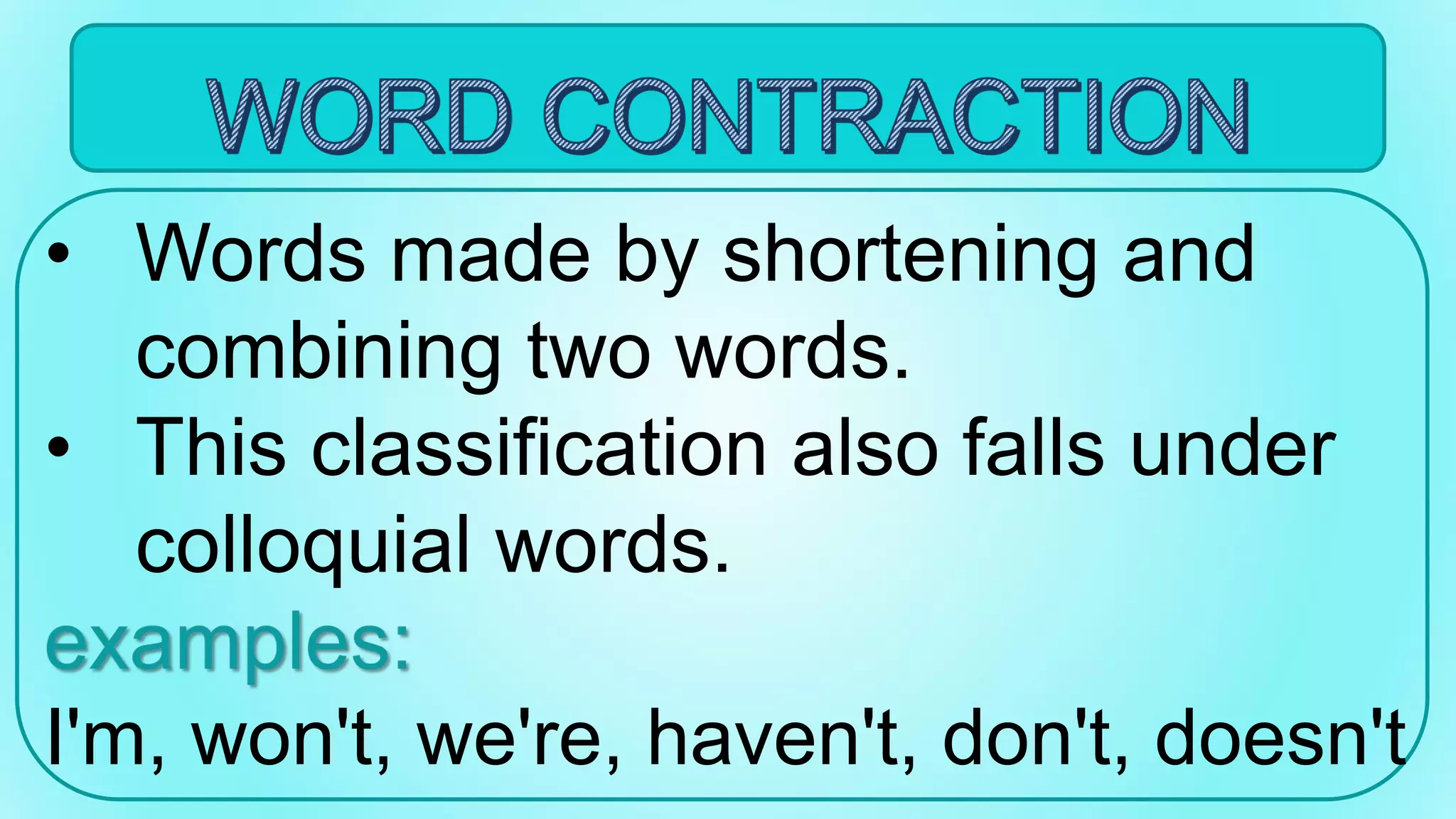 Classification of words-Technical Writing | PPT