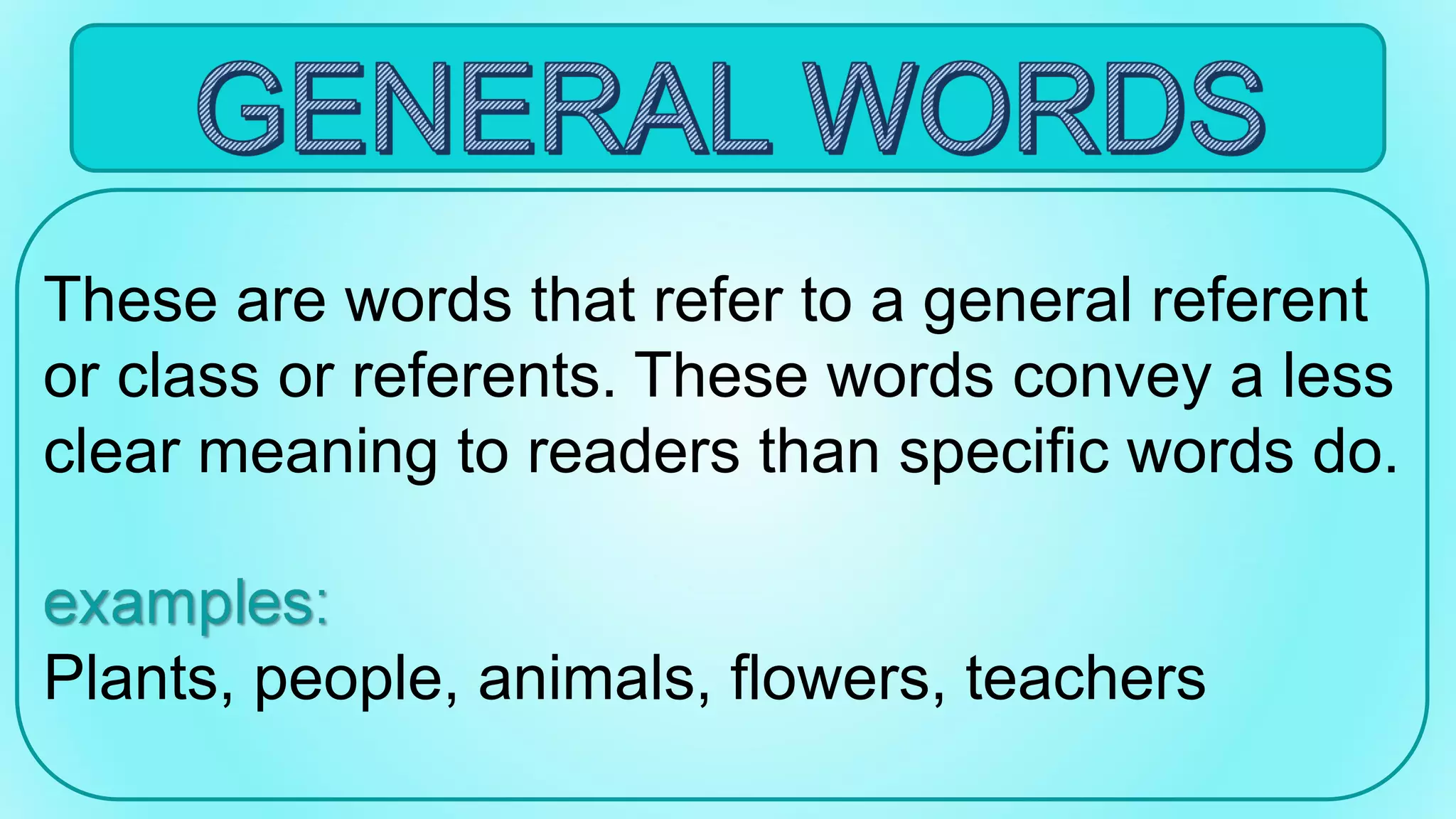 Classification of words-Technical Writing | PPT