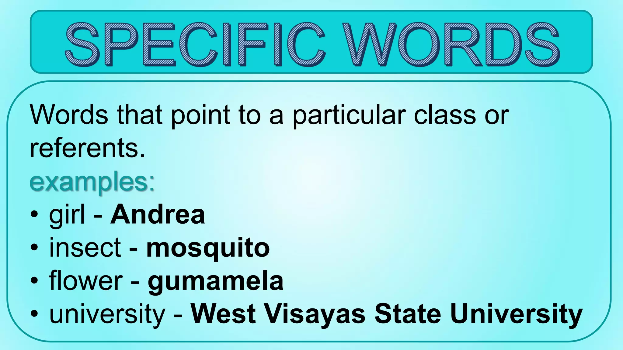 Classification of words-Technical Writing | PPT