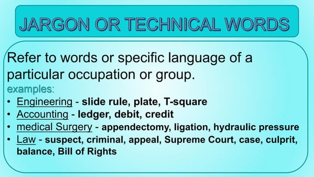 Classification of words-Technical Writing | PPT