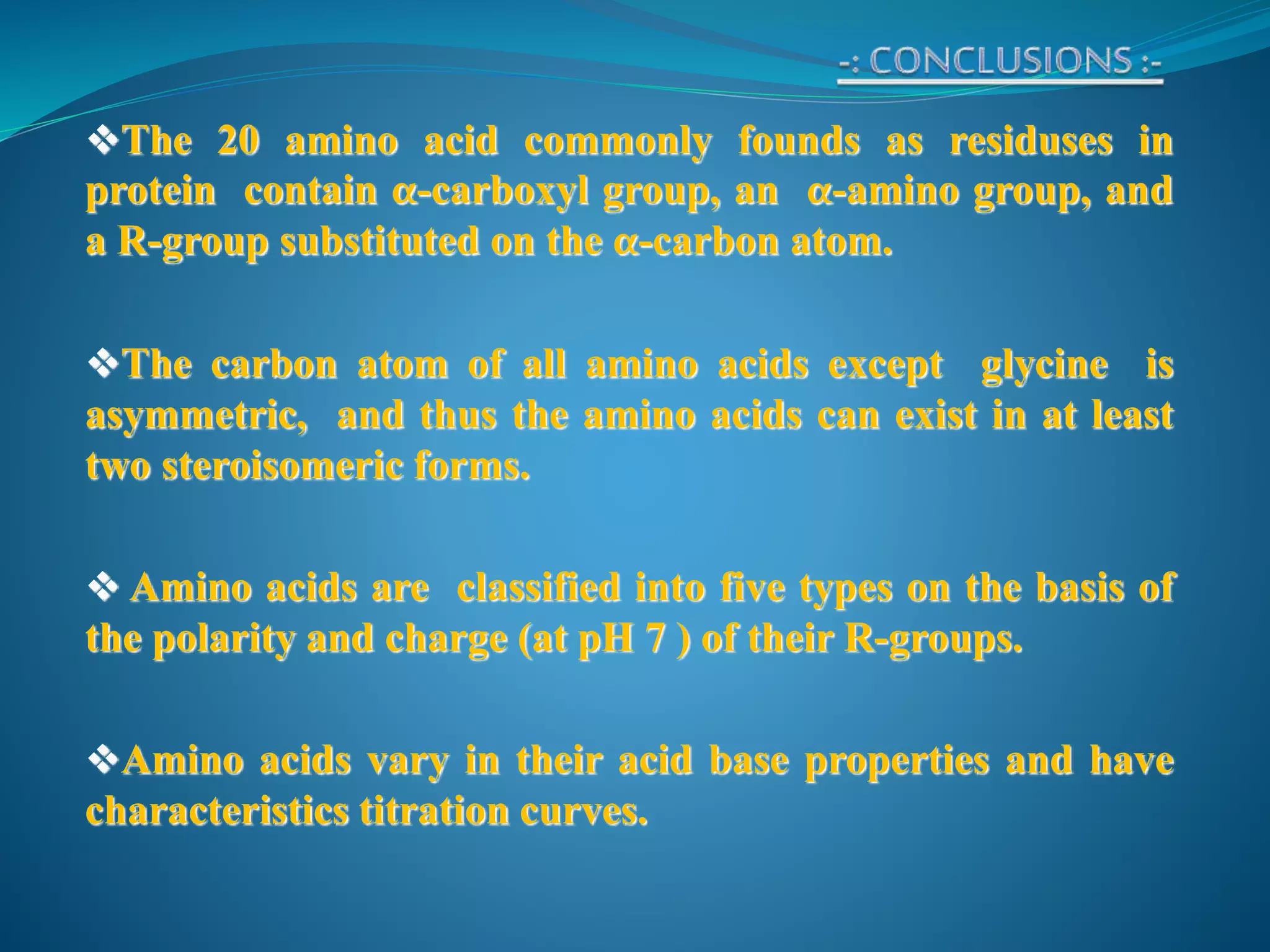 Amino Acids Structure Classification And Function By Kk Sahu Sir Ppt