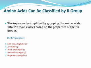 Classification of amino acid by KK Sahu sir | PPT