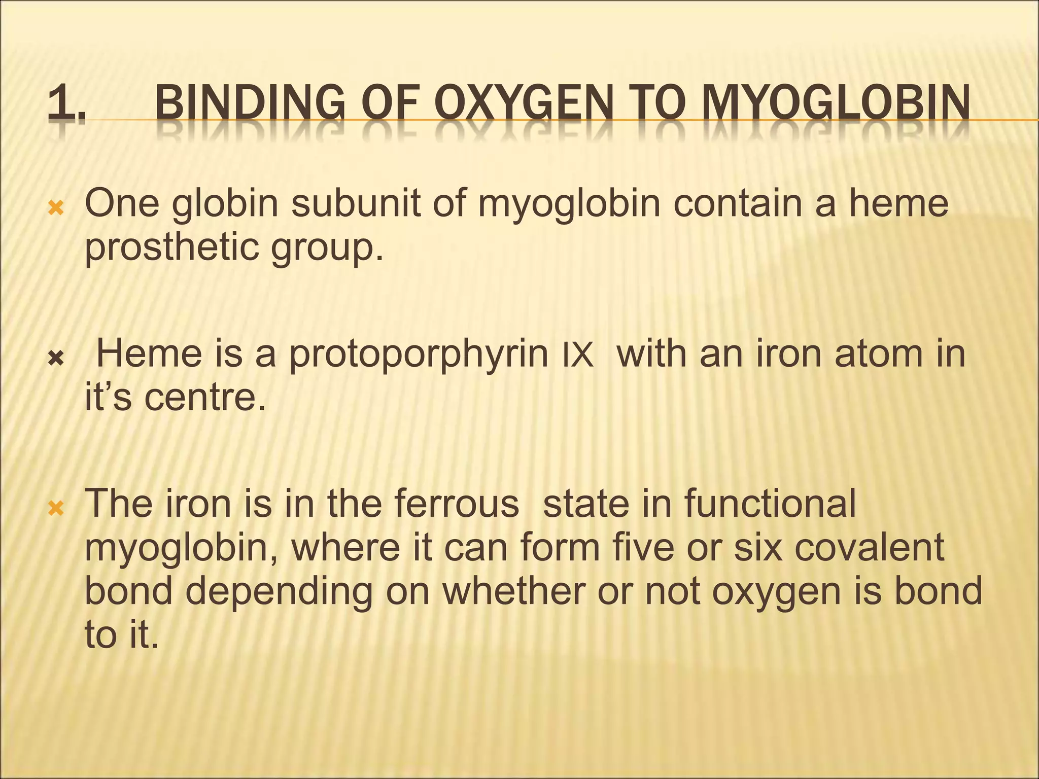 Myoglobin by KK Sahu sir | PPT