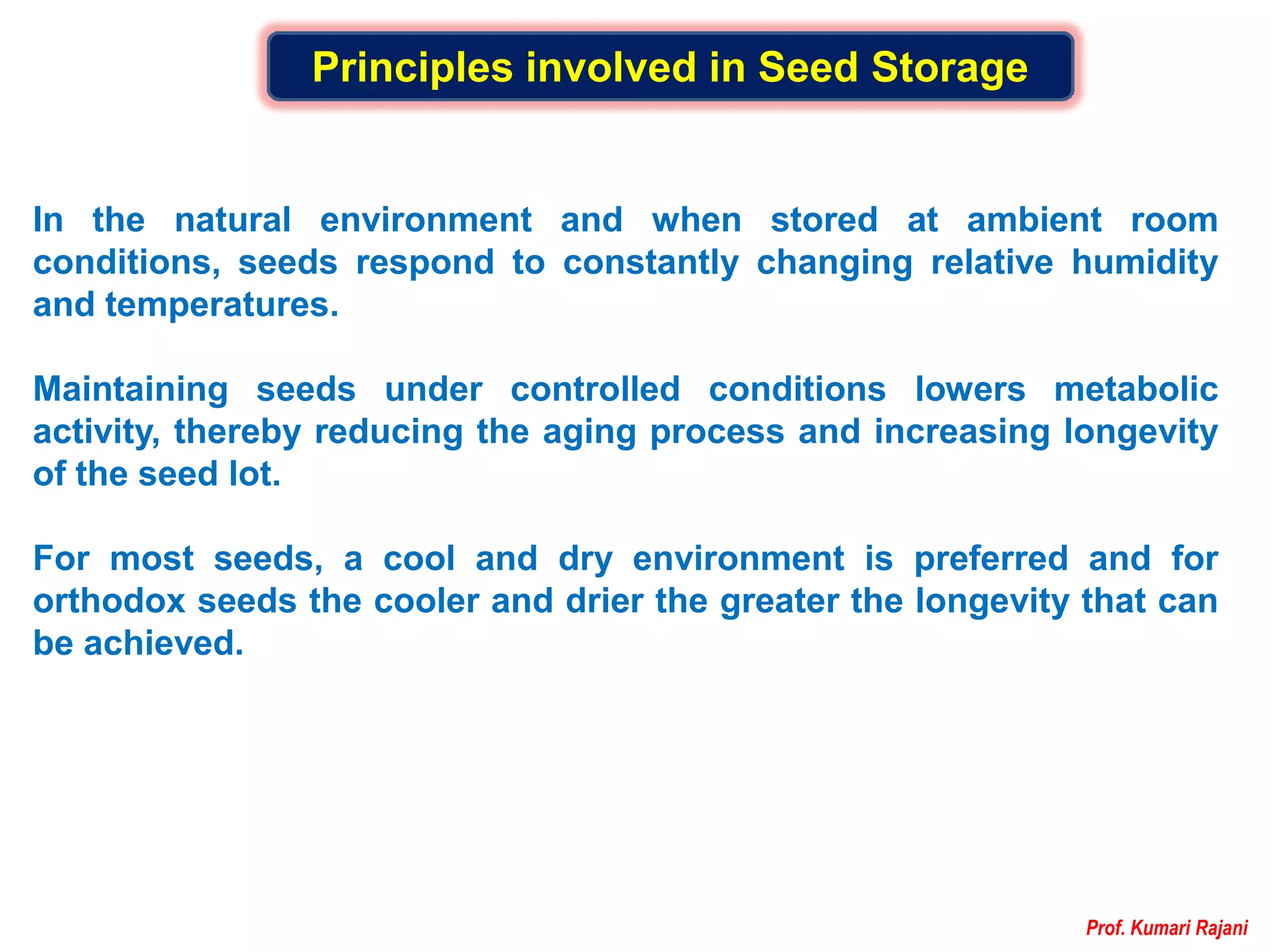 Principles of seed storage | PDF