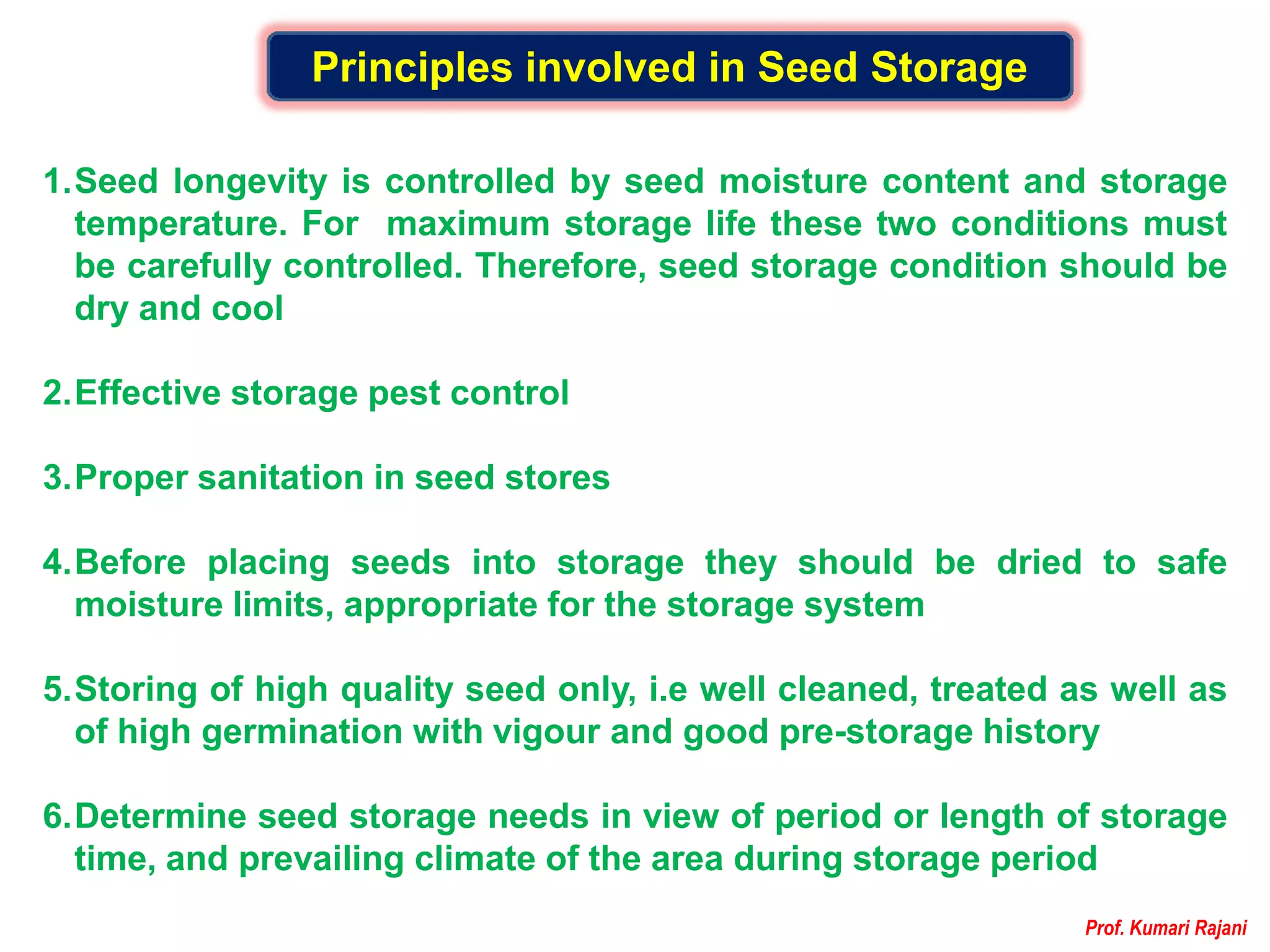 Principles of seed storage | PDF