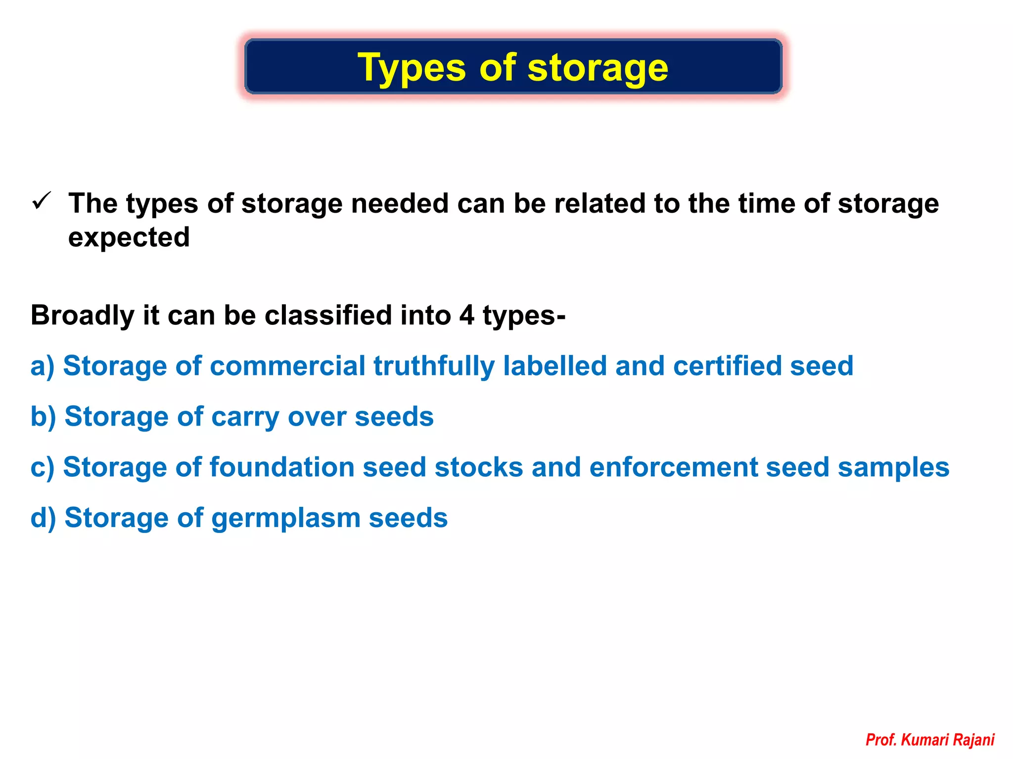 Principles of seed storage | PDF