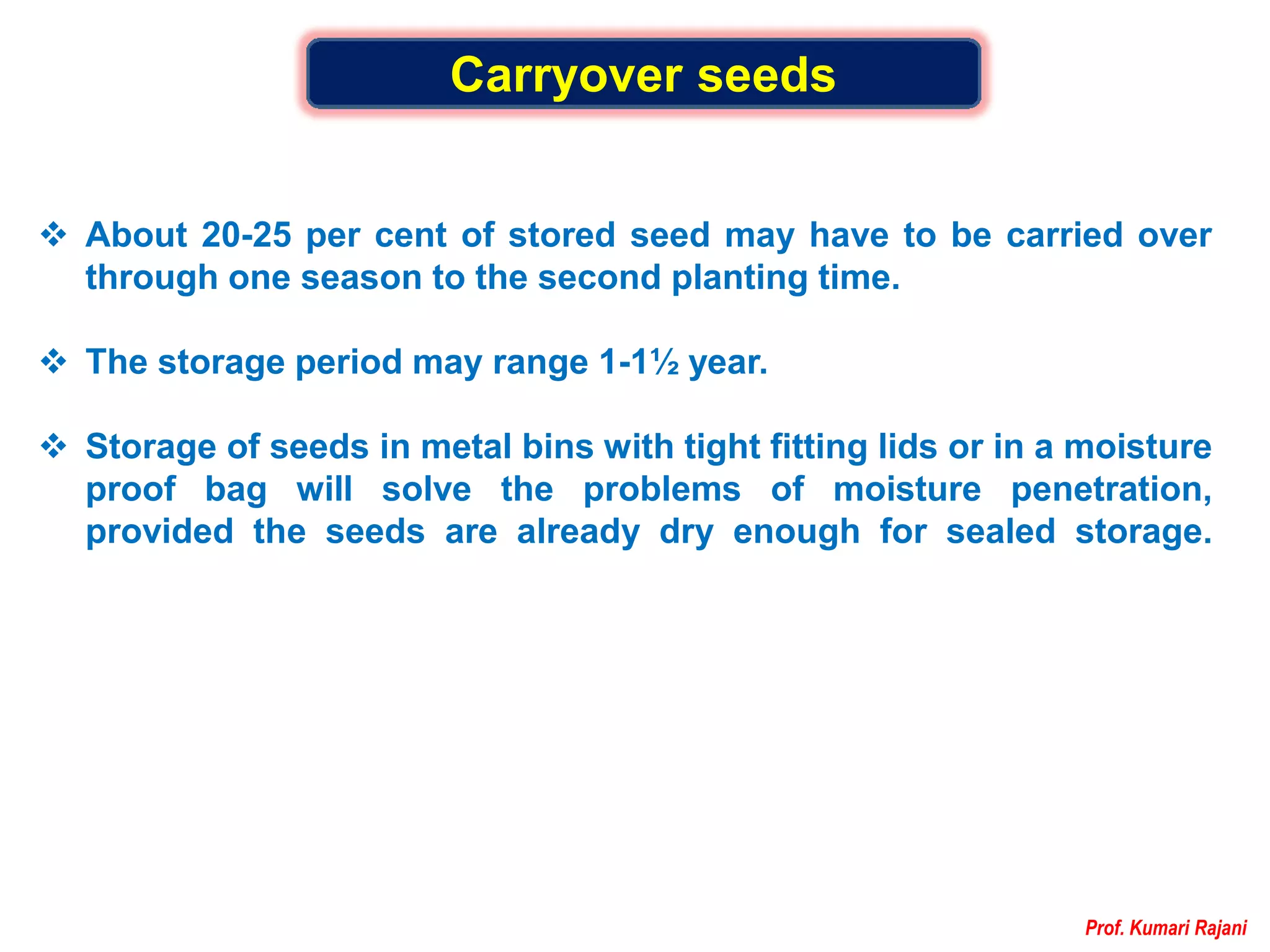 Principles of seed storage | PDF