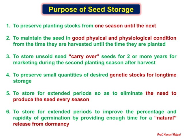 Principles of seed storage | PDF | Agriculture | Industries
