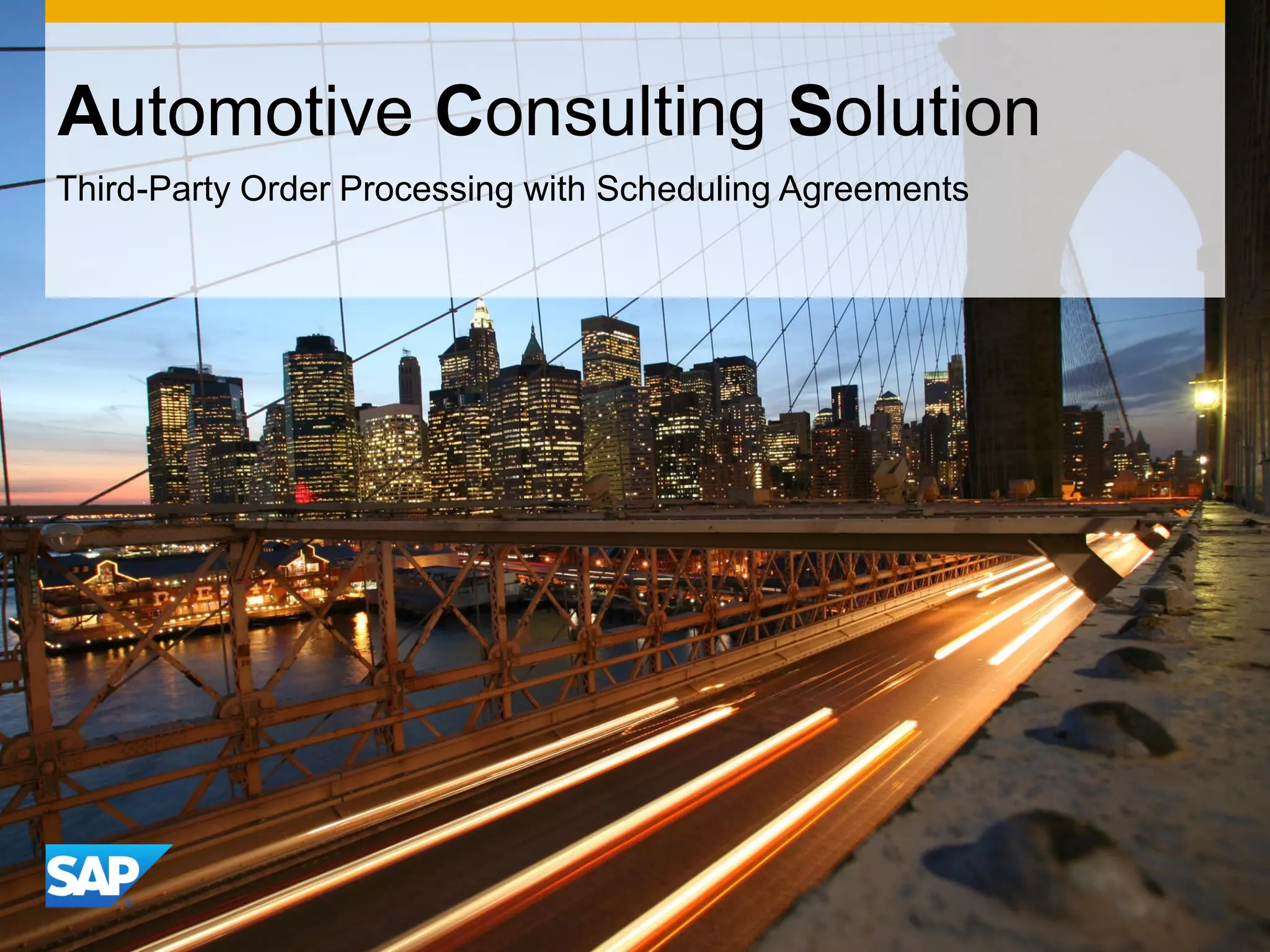 SAP Third party scenarios _automatives | PDF