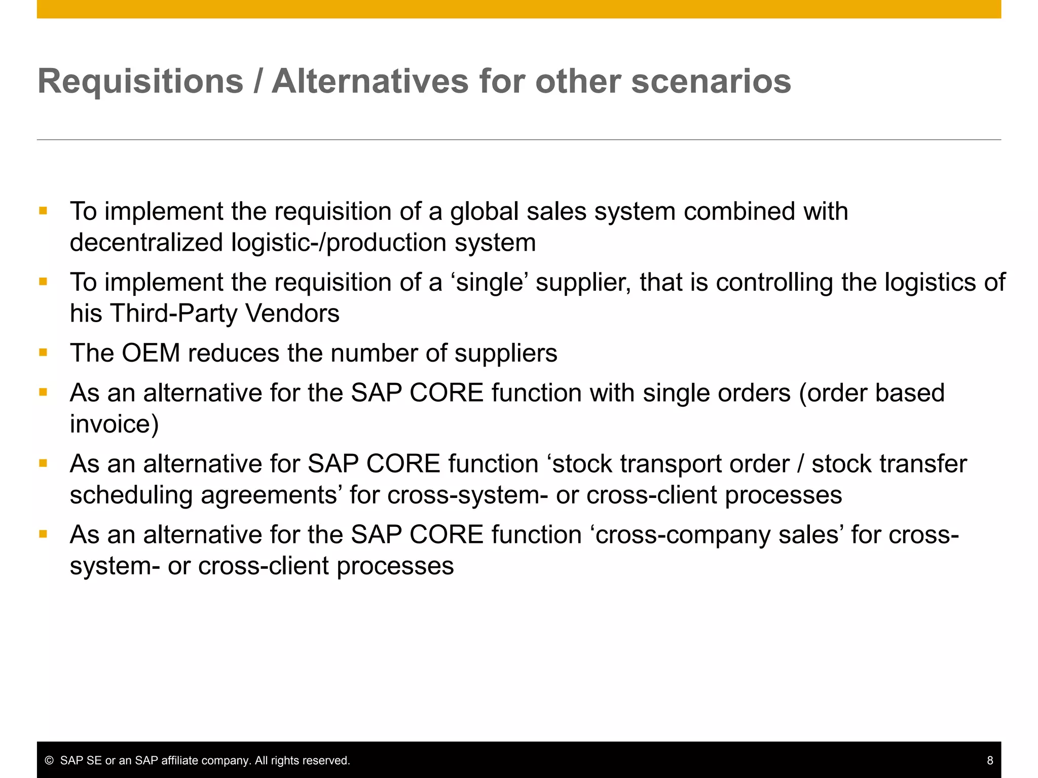 SAP Third party scenarios _automatives | PDF