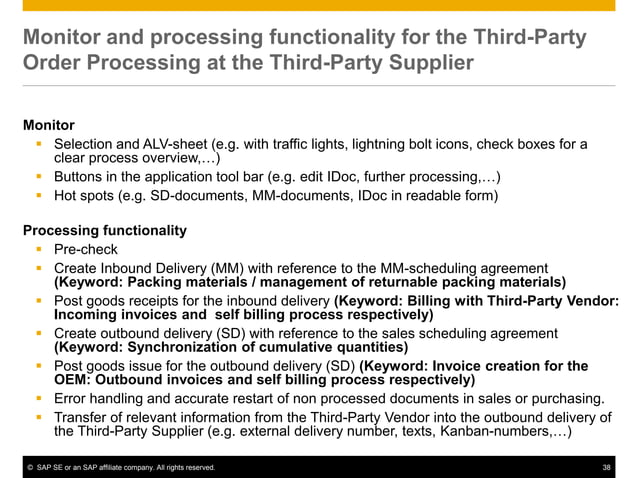 SAP Third party scenarios _automatives | PPT