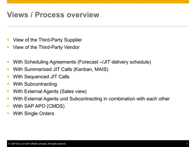 SAP Third party scenarios _automatives | PPT