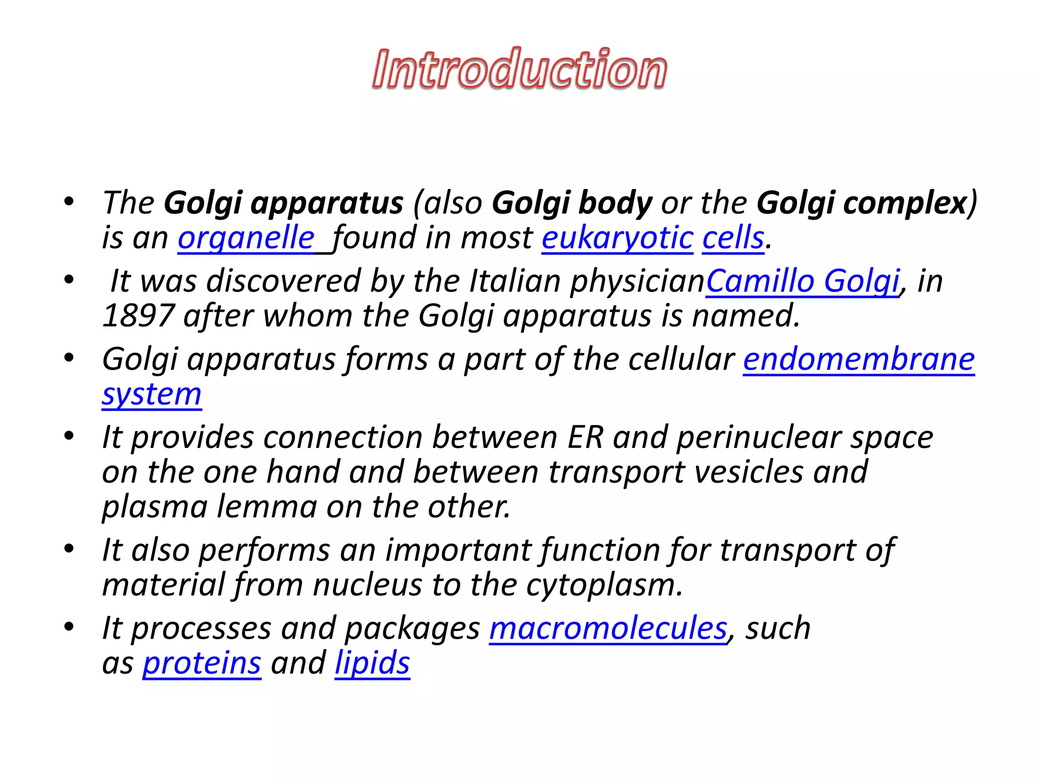 Function Of Golgi Complex By Kk Sahu Sir Ppt