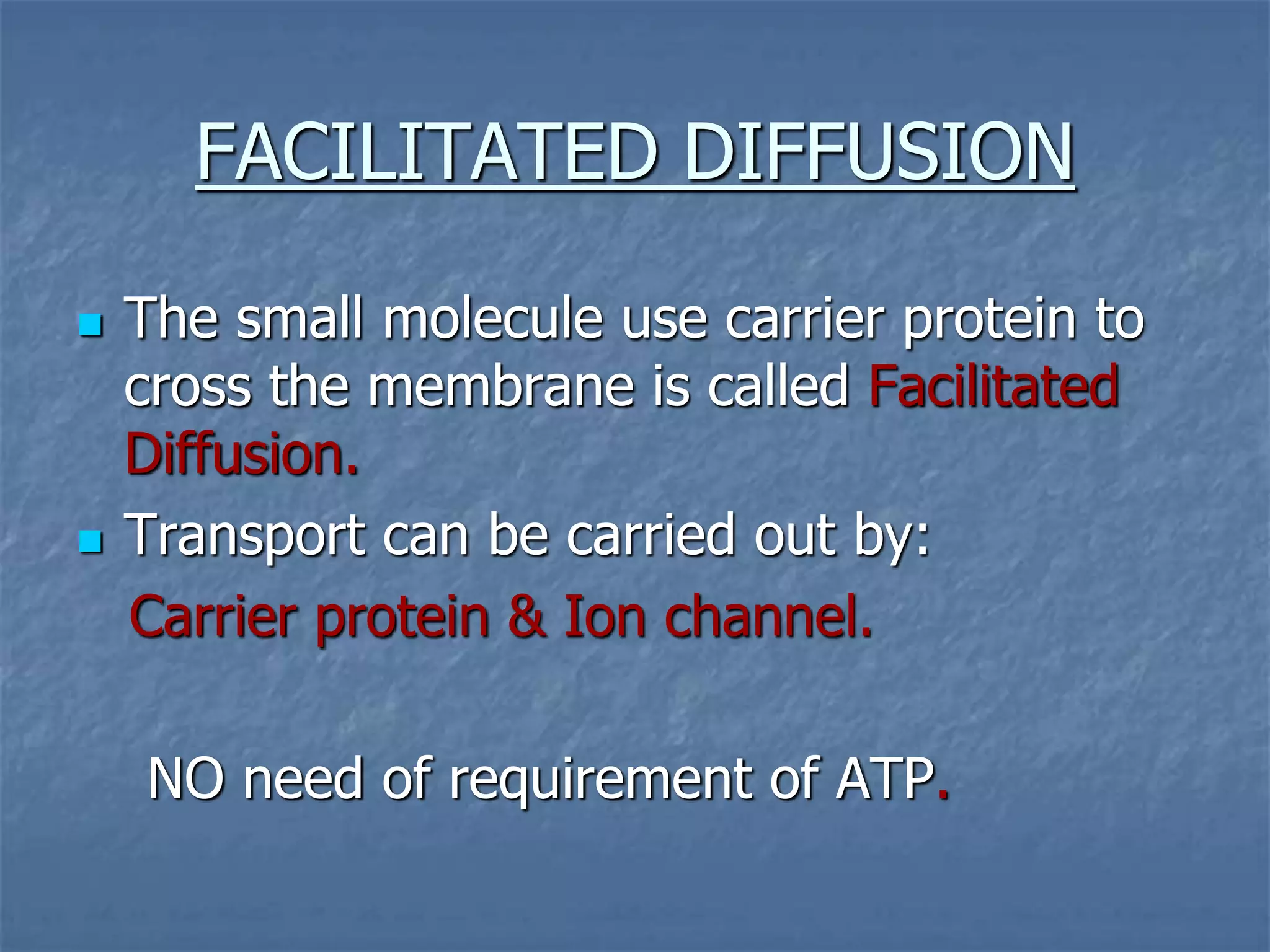 Transport of small molecule across cell membrane By KK Sahu Sir | PPT