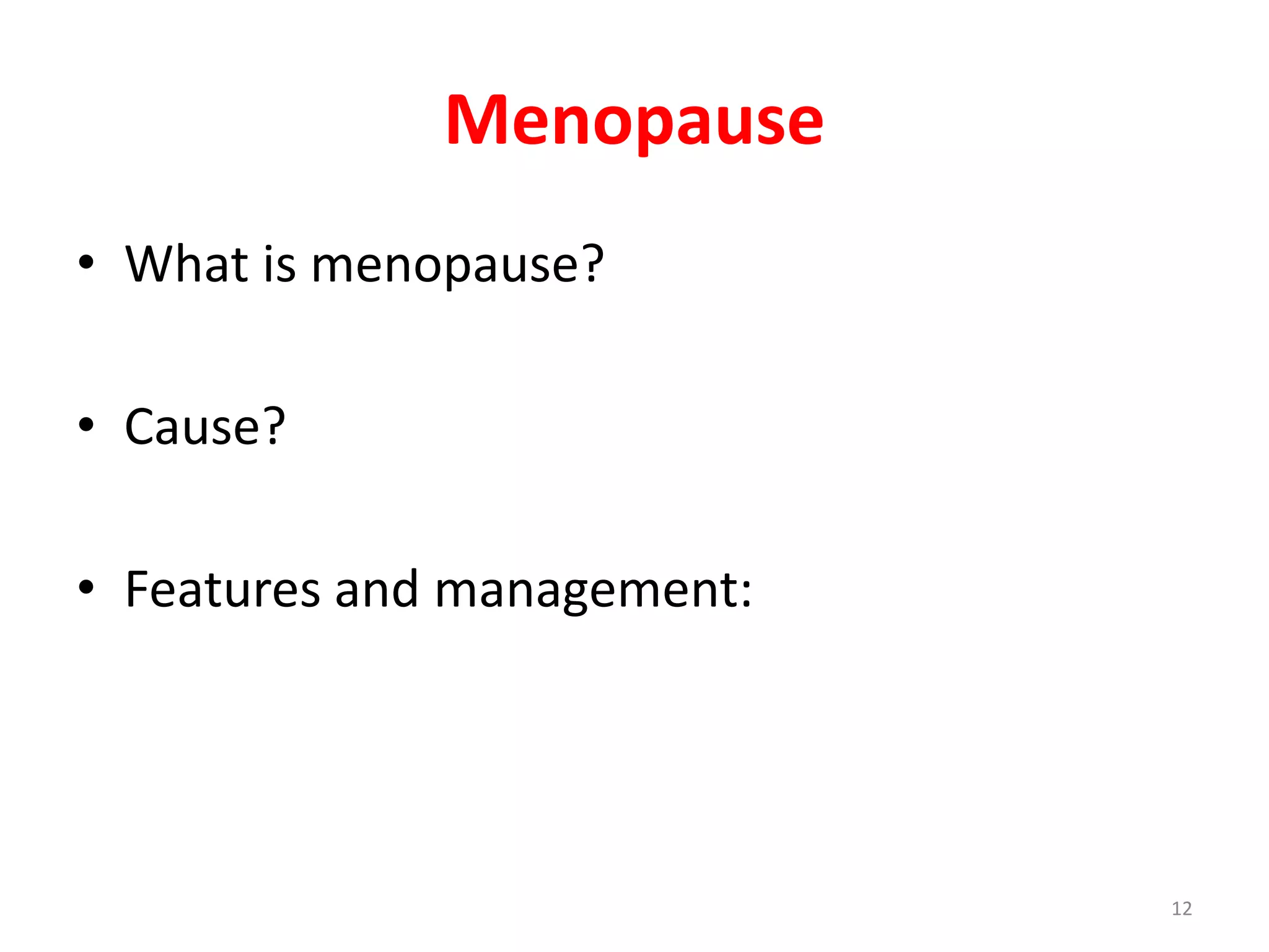 Puberty & Menopause | PPTX