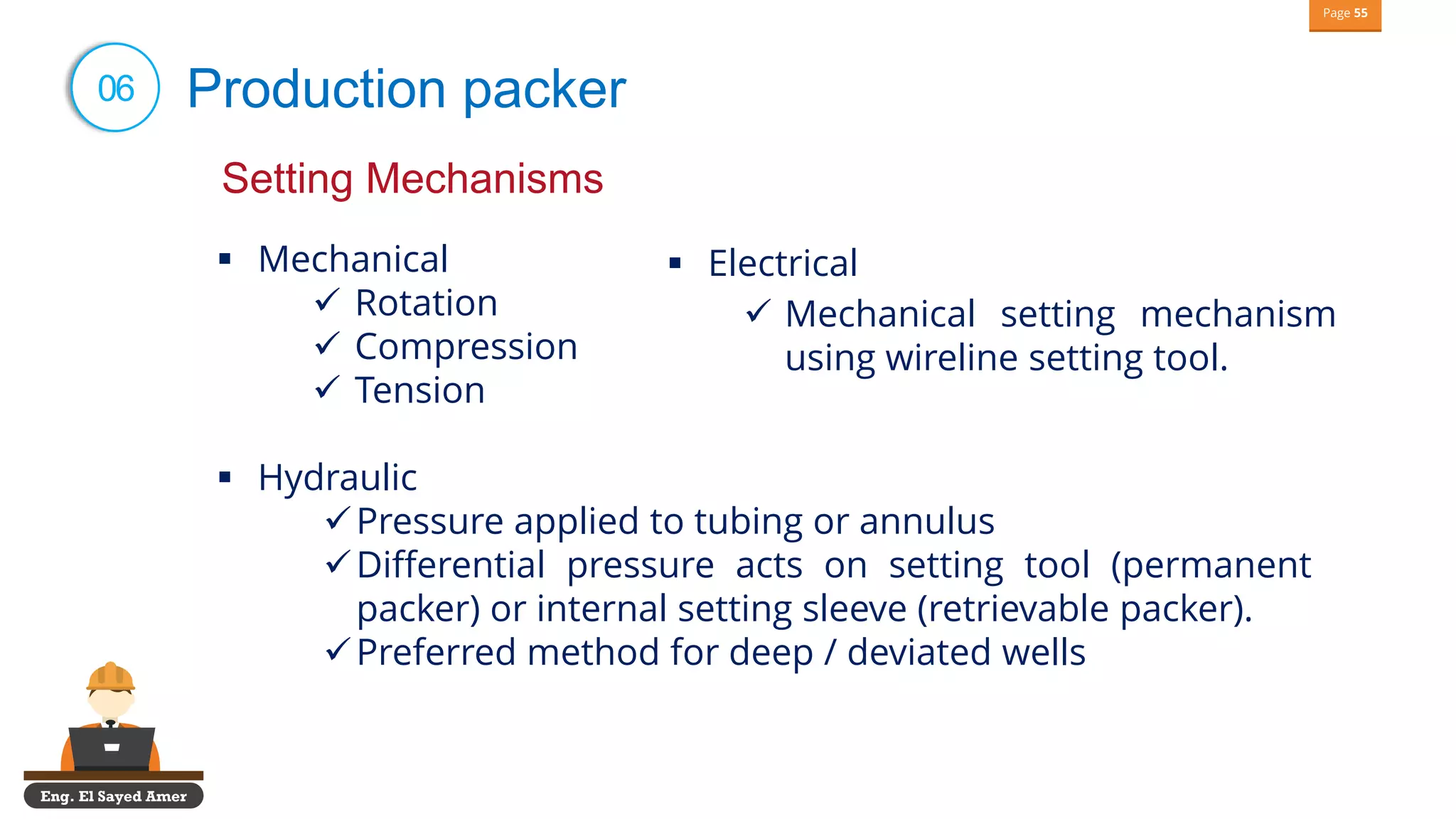 Production Packer setting and types | PDF