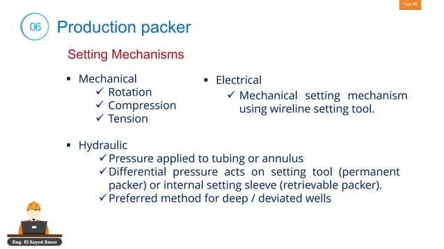 Production Packer setting and types | PDF