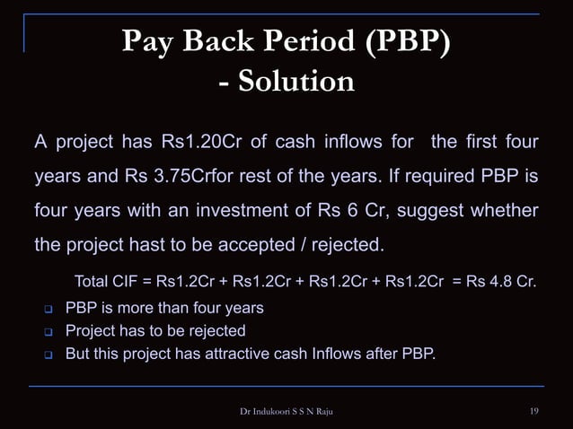 Traditional Capital Budgeting Tools | PPT