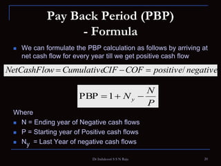 Traditional Capital Budgeting Tools | PPT