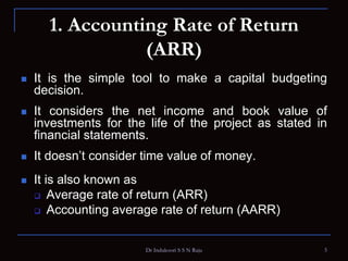 Traditional Capital Budgeting Tools | PPT